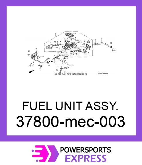 37800-MEC-003 FUEL UNIT ASSY. fits Honda Powersports