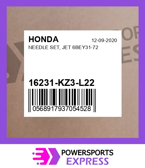 16231-KZ3-L22 NEEDLE SET, JET 6BEY31-72 fits HONDA