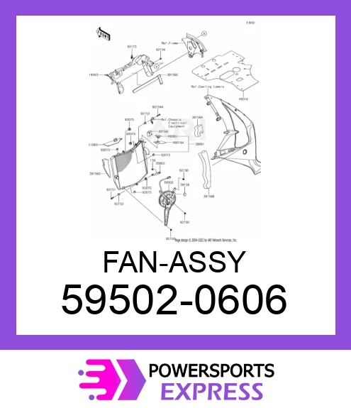 59502-0606 FAN-ASSY fits Kawasaki Motorcycle
