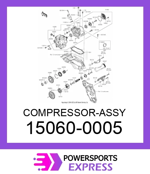 15060-0005 COMPRESSOR-ASSY fits KAWASAKI MOTORCYCLE