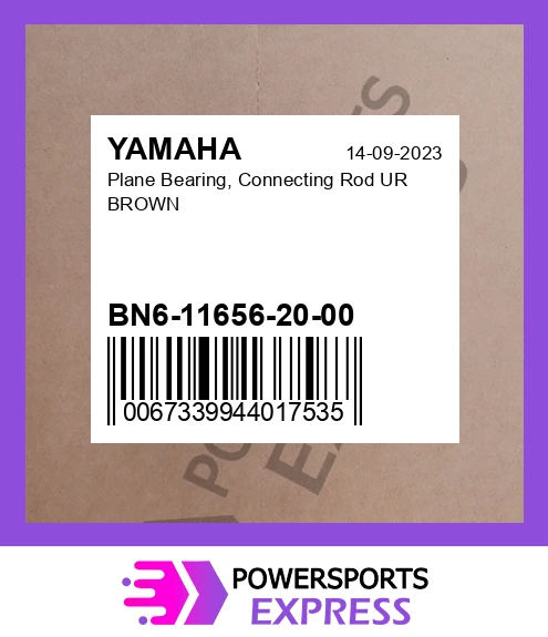 BN6-11656-20-00 Plane Bearing, Connecting Rod UR BROWN fits YAMAHA