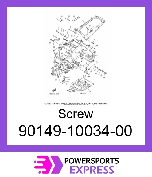 90149-10034-00 Screw fits Yamaha