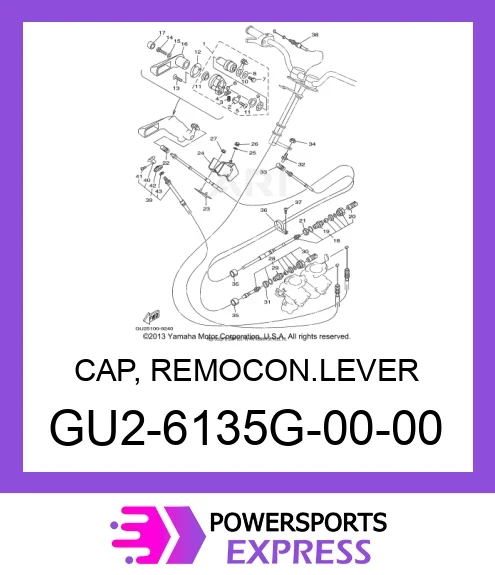 GU2-6135G-00-00 CAP, REMOCON.LEVER fits YAMAHA