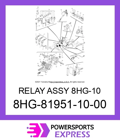 8HG-81951-10-00 RELAY ASSY 8HG-10 fits YAMAHA