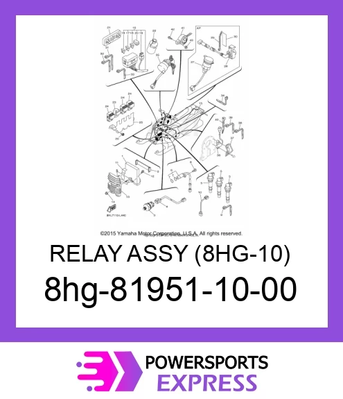 8HG-81951-10-00 RELAY ASSY 8HG-10 fits Yamaha